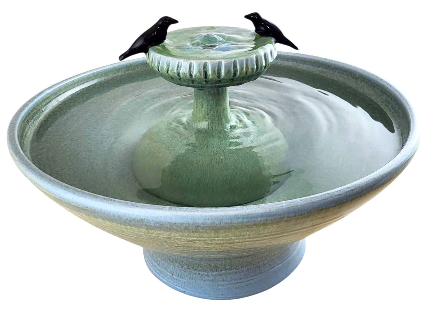 Cat fountain in an Antique Bronze glaze. Completely handmade.