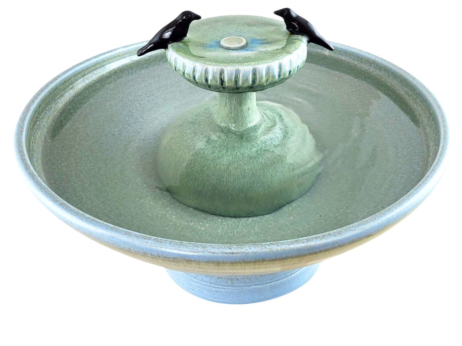 Cat fountain in an Antique Bronze glaze. Completely handmade.